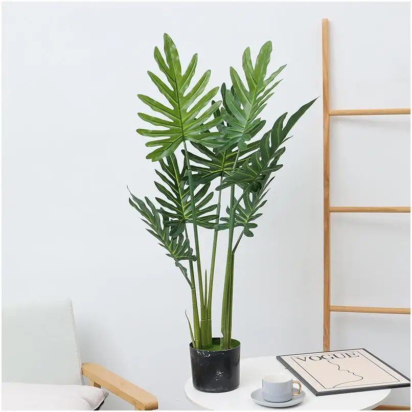 Artificial Fake Tree Plants Leaves And Flowers Grass Pine Fake Led ...