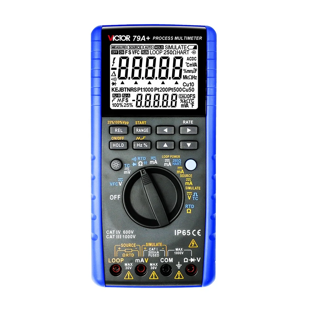 VICTOR 79A+ NEW 2023 Process multimeter DCAC1000V DCAC500mA input and ...