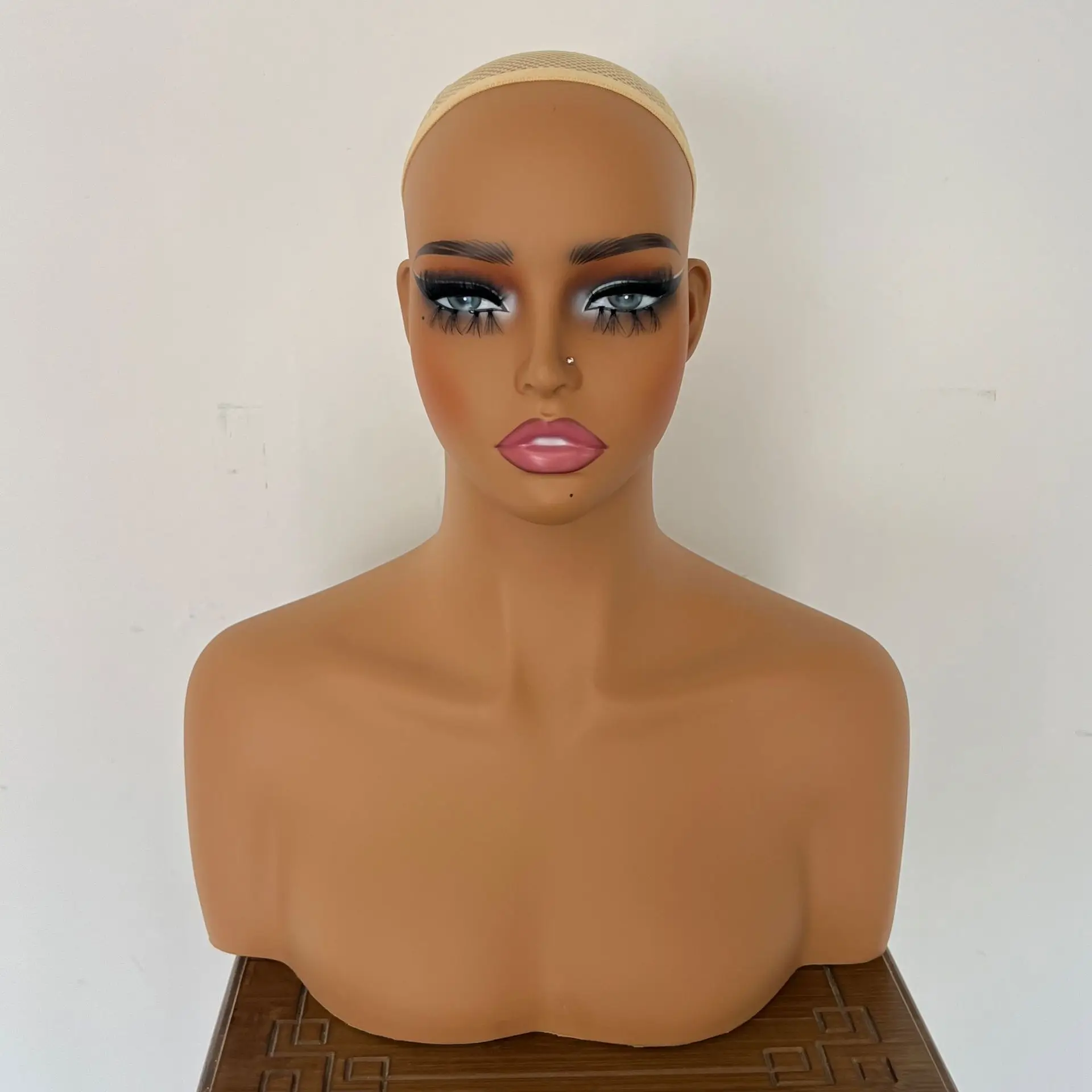 Realistic Pvc Mannequin Head African American PVC Mannequin Head with ...