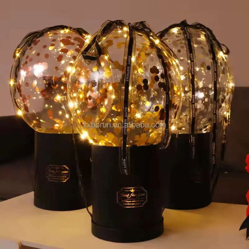 HOT Cuddle Bucket Balloon Confetti LED BOBO Balloons Valentine's Day ...