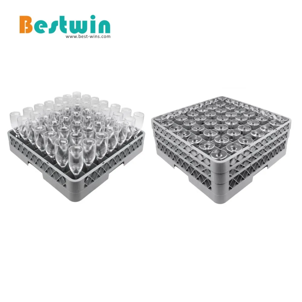49-compartment Plastic Glass Rack - Durable & Sustainable