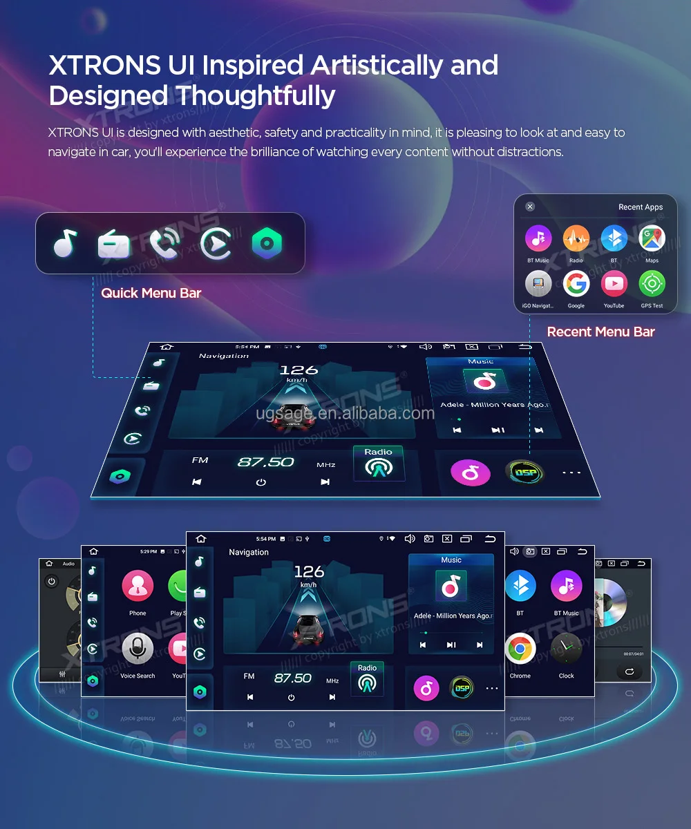 Xtrons Car Radio For Volkswagen Golf 7 2013-2017 Android 12 128gb 10.1 ...