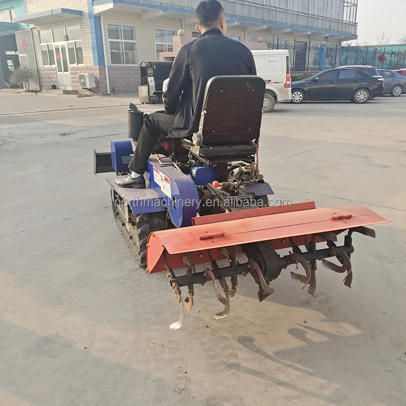 Big Double Plow Crawler Rotary Tiller Diesel Engine 25HP/35 Hp