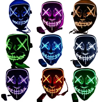 Halloween Mask Led Light Up Scary Mask For Carnival Halloween Costumes ...