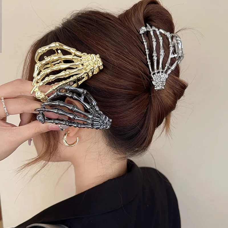 Y2K Gothic Ghost Hand Hair Grabber - Halloween & Fashion