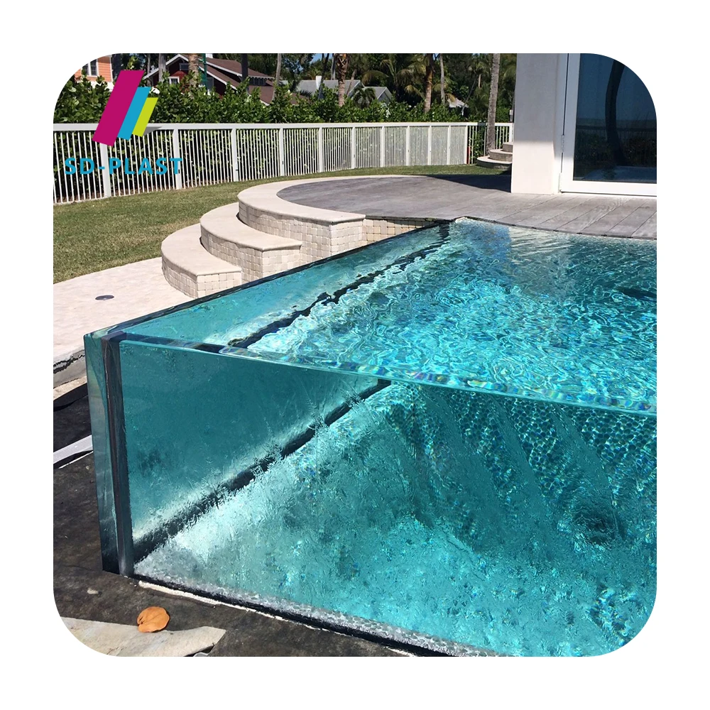 Custom size and thickness outdoor clear acrylic pool wall acrylic pool ...