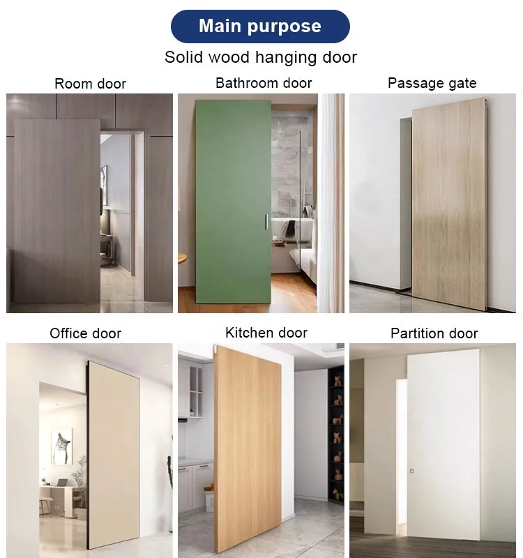 Ghost Door Sliding Hidden Hardware System with Nylon Rollers for Modern ...