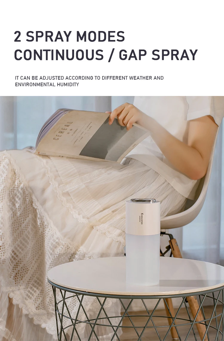 400ML Mini Portable Dual Jet Ultrasonic Humidifier Oil Diffuser