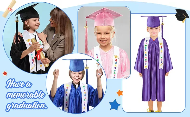 Preschool Kids Graduation Gowns Kindergarten Graduation Uniform Gowns ...