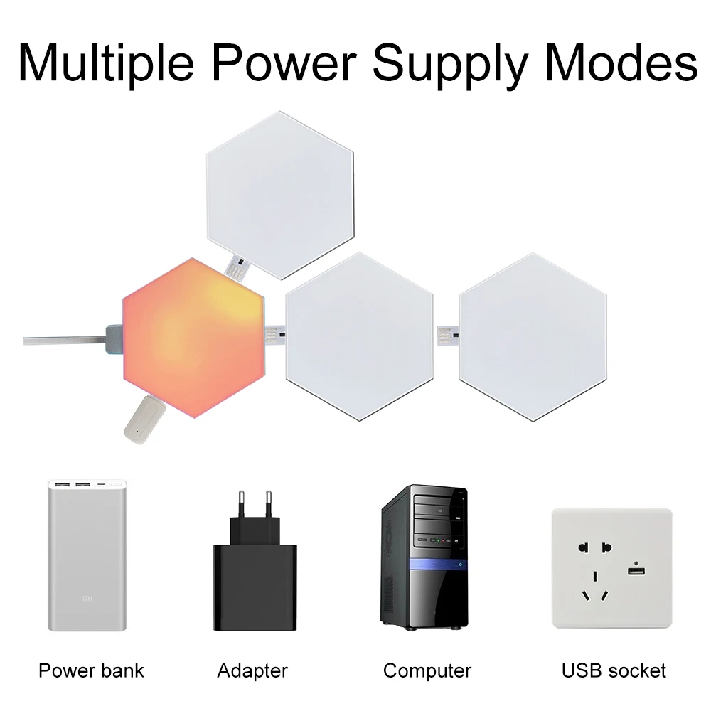 Honeycomb Light App Controlled Hexagonal Led Light Remote Control ...