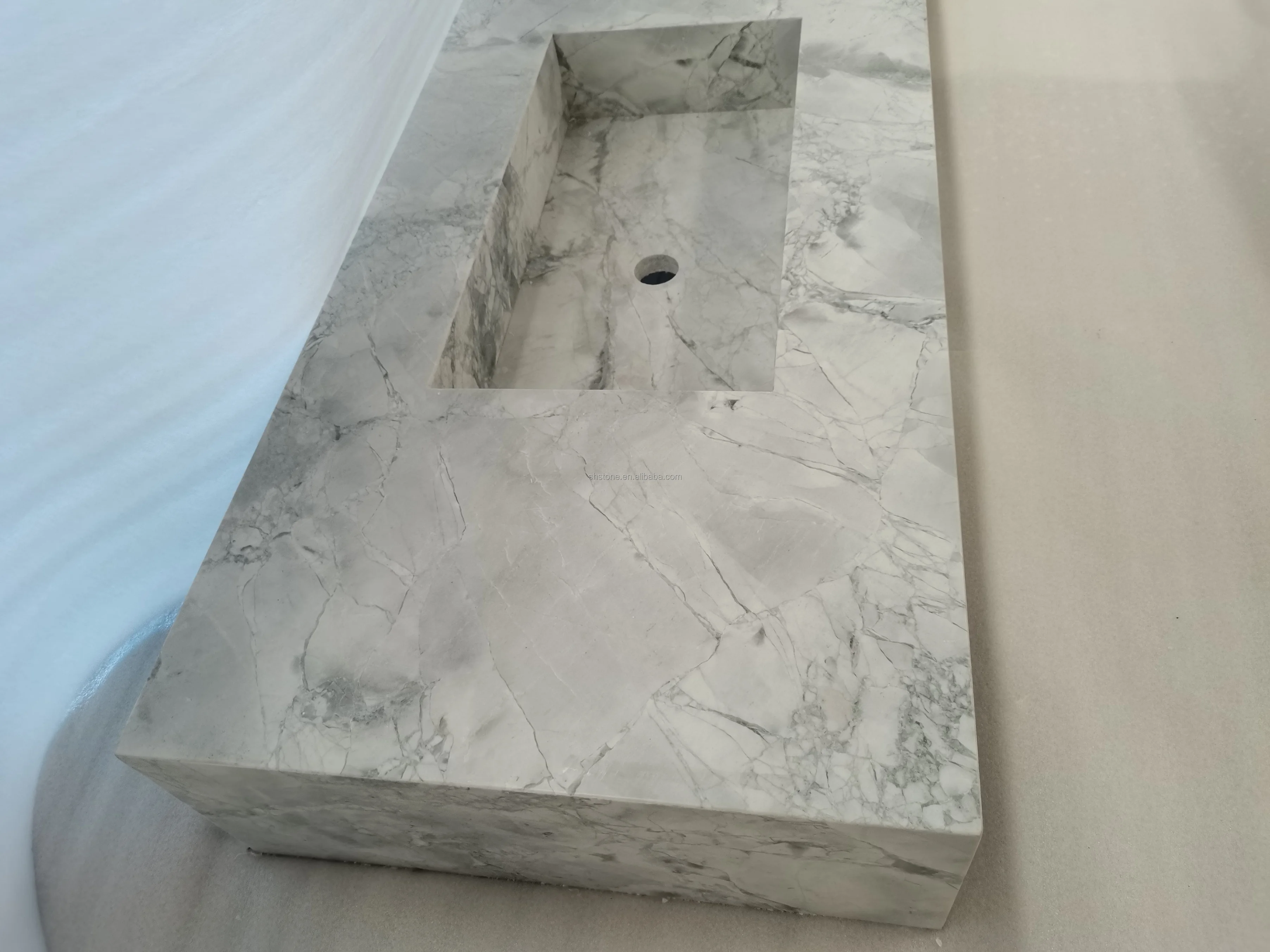 Customize Design Modern Trough Style Bathroom Countertops