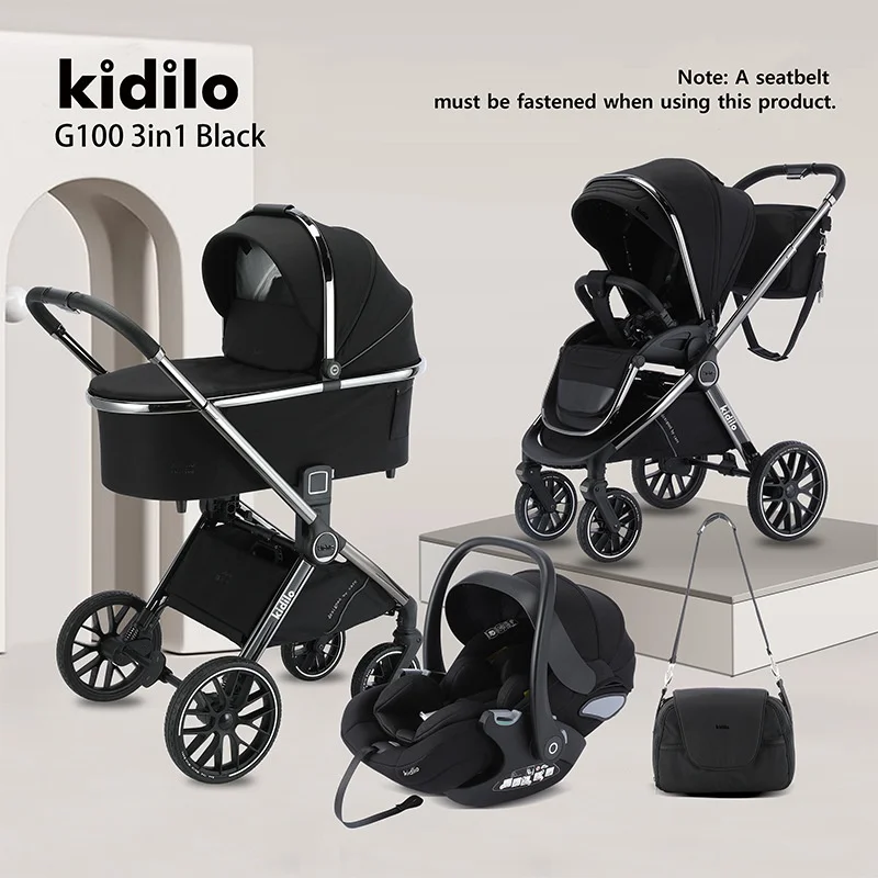 Alibaba.com: Kidilo 3in1 Landscape High Baby Stroller with sleeping basket, two-way foldable ...