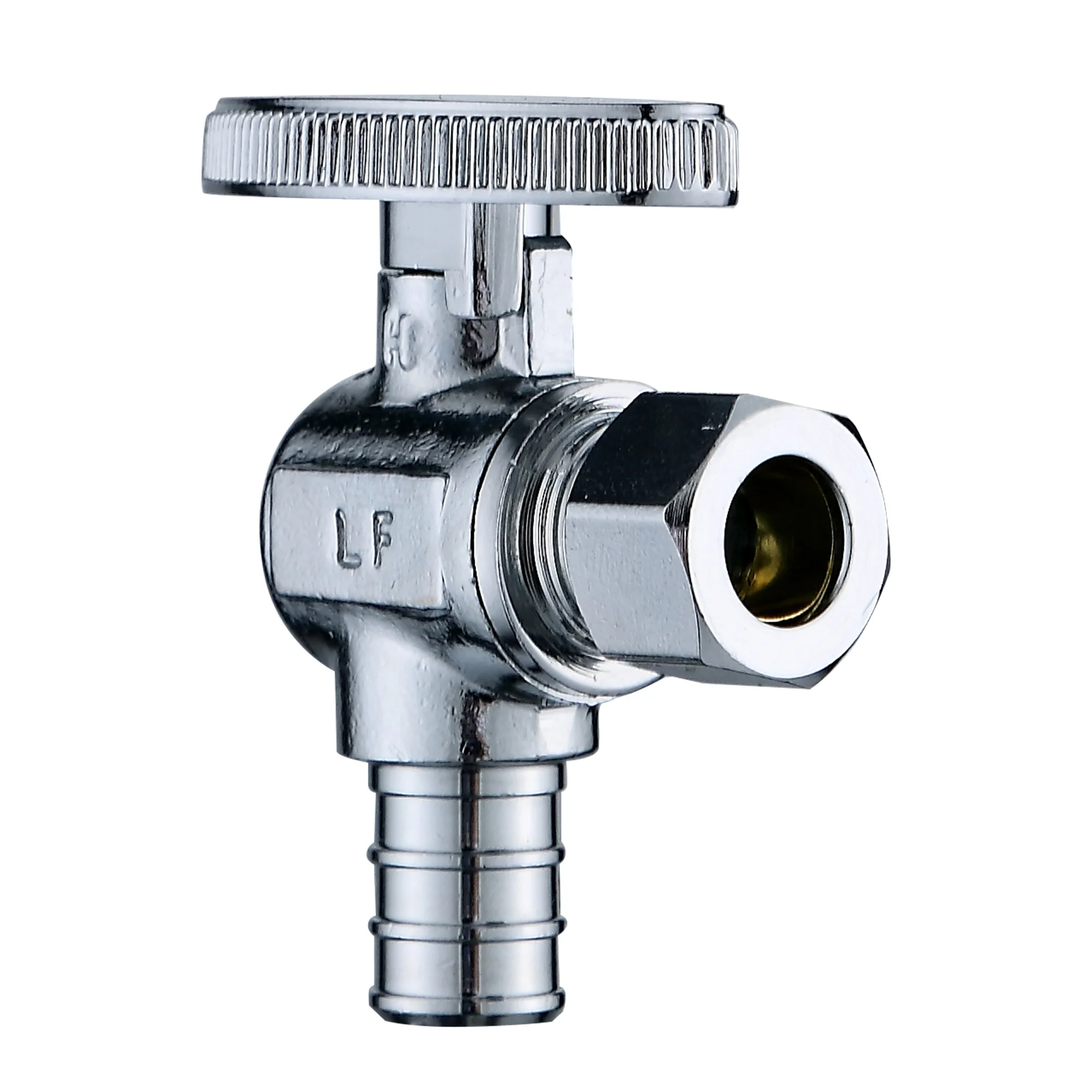 Pex Angle Stop Valve 1/2" PEX Inlet X 3/8"Compression Outlet No Lead ...