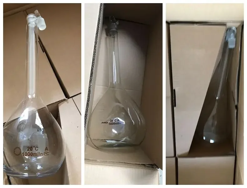 Laboratory Borosilicate Glass Measuring Flasks 100ml Volumetric Flask ...