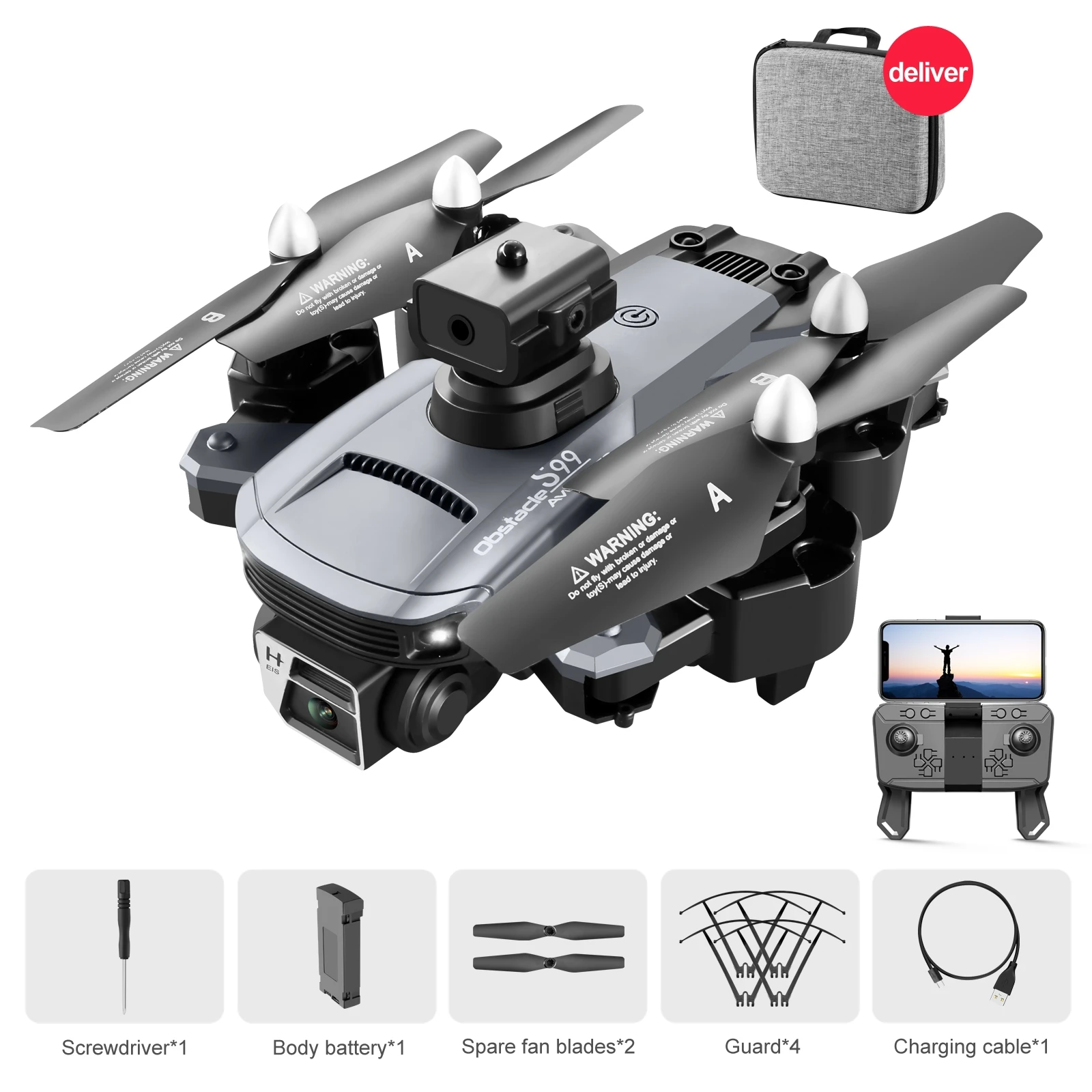 Smart S99 Gravity Sensor Drone Professional 4k Dual Camera 6 Axis Wifi ...