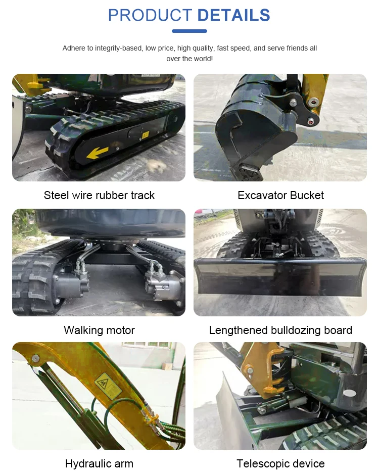 1.7 Ton Mini Excavator 10kw Diesel Engine Excav Hydraulic Mini Track ...