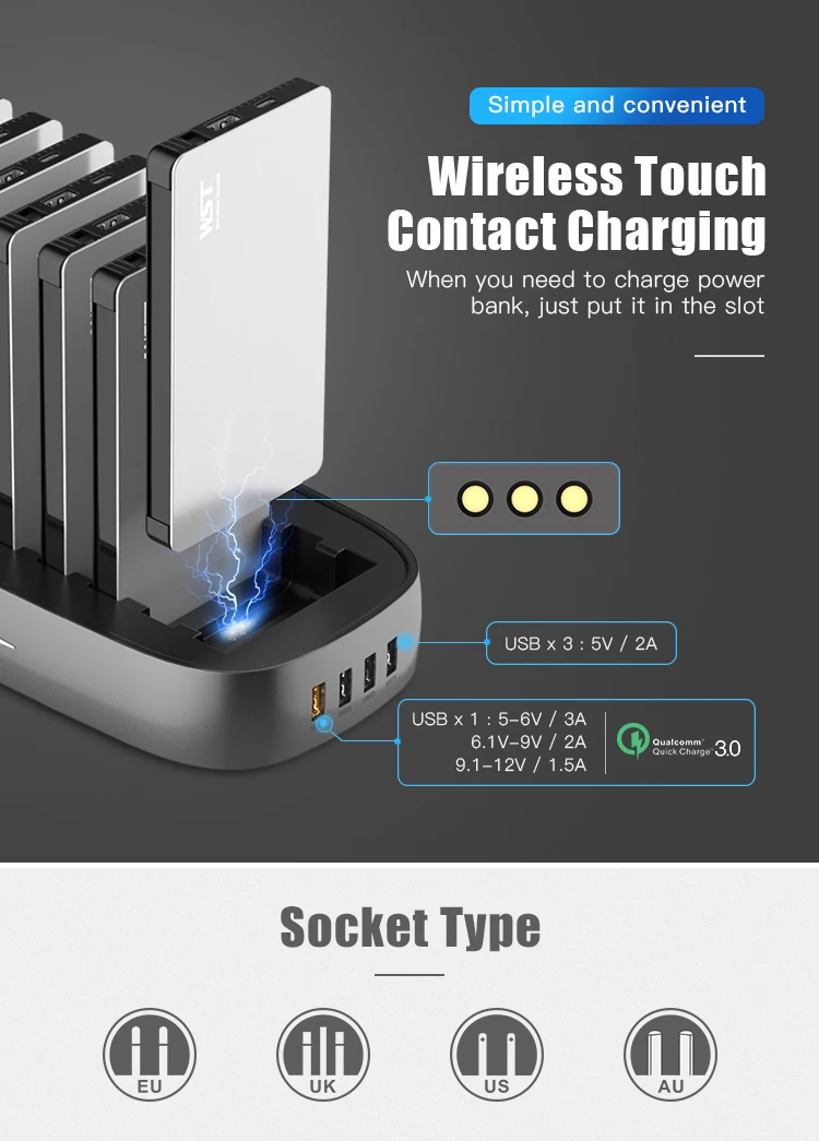 Portable 8 in 1 Type-C Power Bank Docking Station 8000mAh for ...