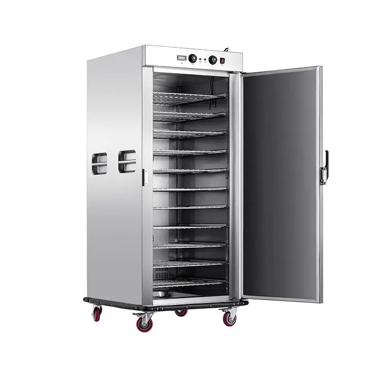 Hotel Mobile Food Warmer Carts - Single Door Stainless Steel