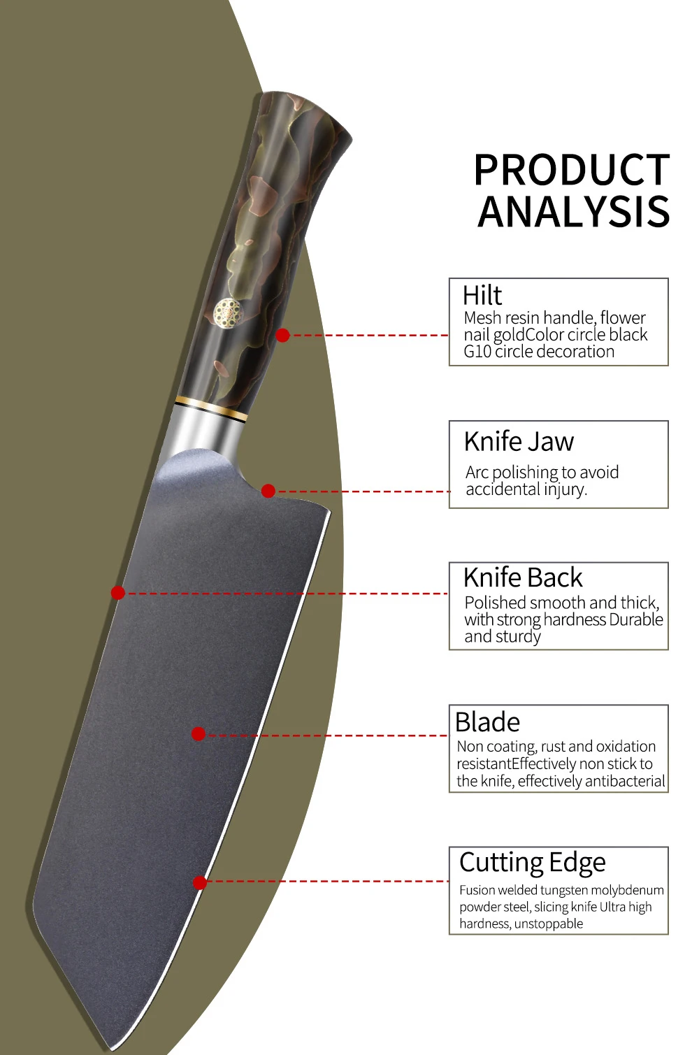 M390 Powder Steel Nakiri Knife - 7 Inch Professional Kitchen Tool