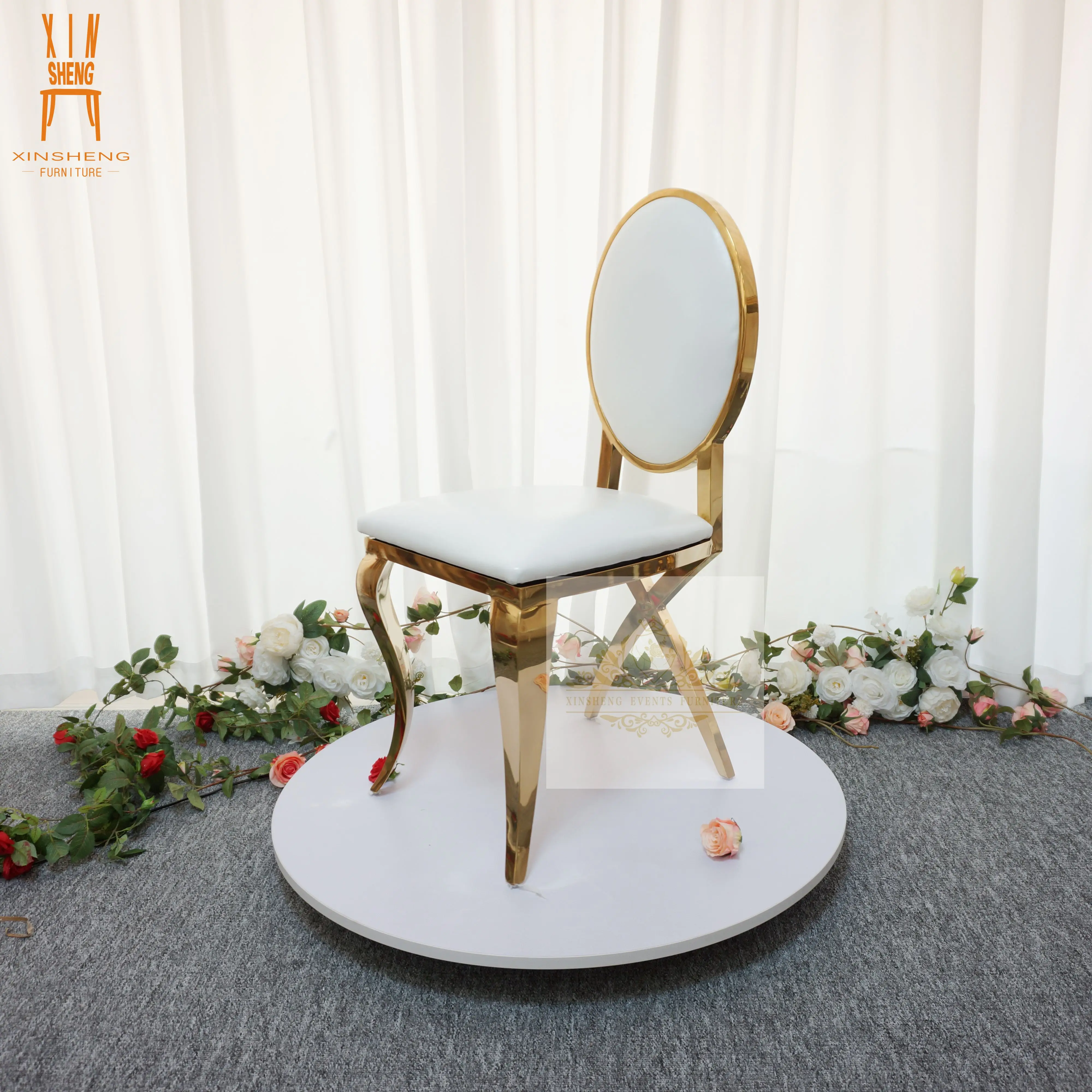Wholesale Luxury Wedding X Legs Stainless Dining Hall Event Chair - Buy ...