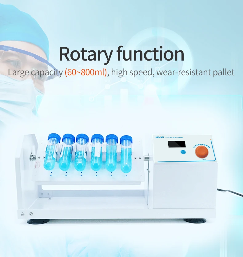 360 Angle Bench Top Variable Speed Vertical Tube Roller Mixer Rotation ...