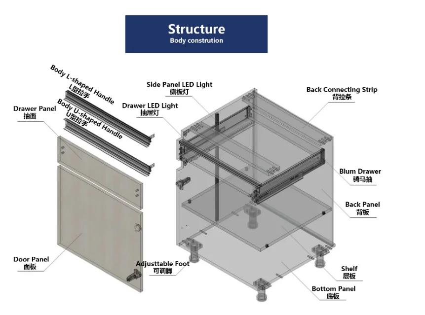 Stainless Steel Kitchen Cabinets - Modular & Durable