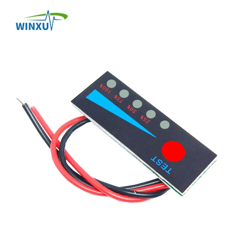 Battery Level Indicator Voltmeter LED Indicator Panel Percentage ...