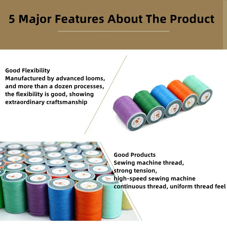 0.8MM Leather Flat Wax Thread - High Strength Sewing Option