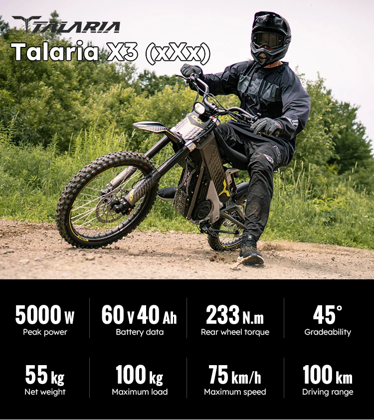 Popular Talaria Electric Dirt Bike 60v 2500w Mid Drive Motor Ebike With ...