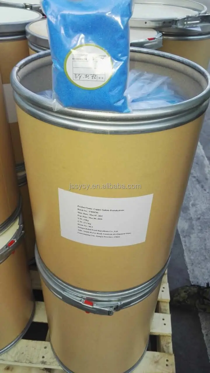 Copper Sulfate Pentahydrate Food Additive Grade Jecfa Standard - Buy ...