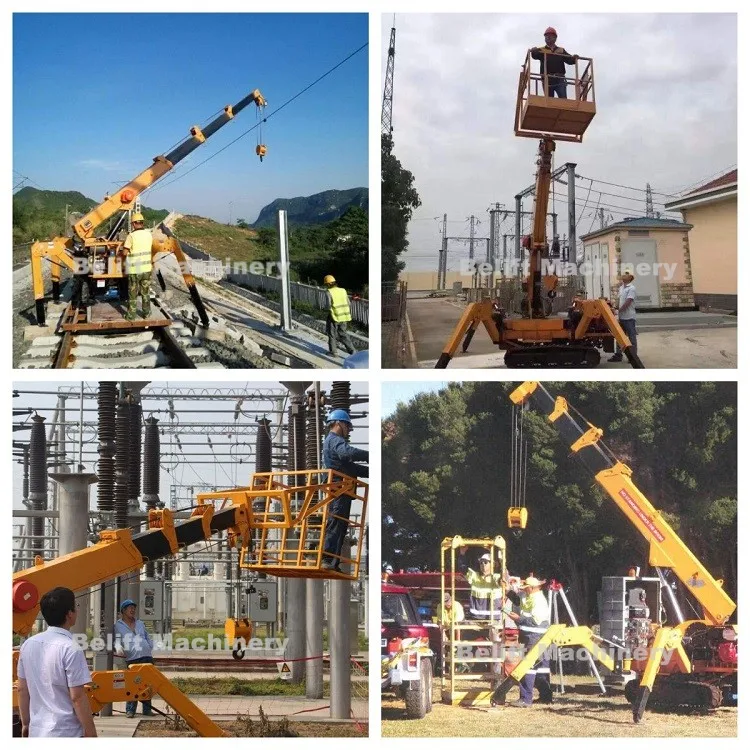 Mobile Driveable Portable 3t 5t 8t 10t Crawler Spider Lift Crane Mini Home Use For Construction ...