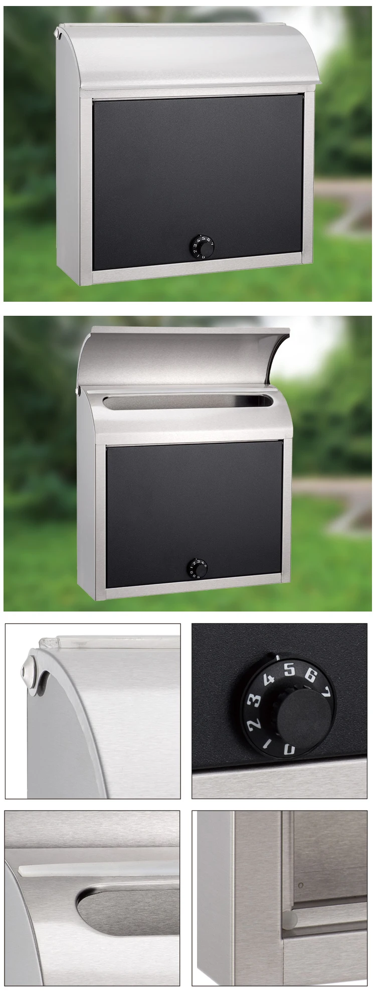 Outdoor Wall Mounted Japanese Style Metal With Combination Lock Letter ...