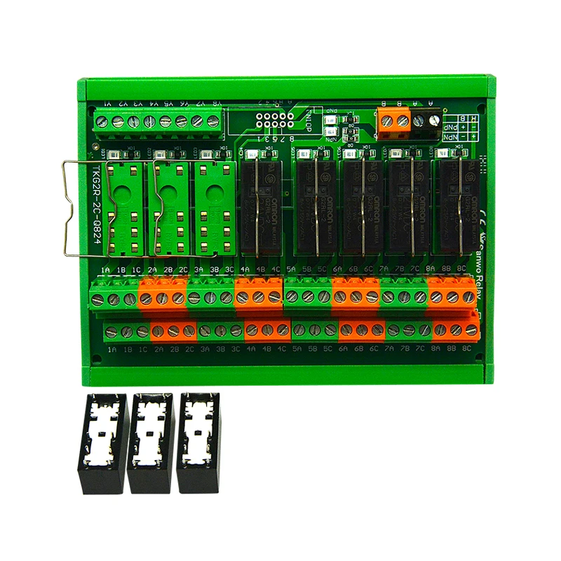 8-way Relay Module 12 / 24 V16a Control Output Board Plc Amplifier ...