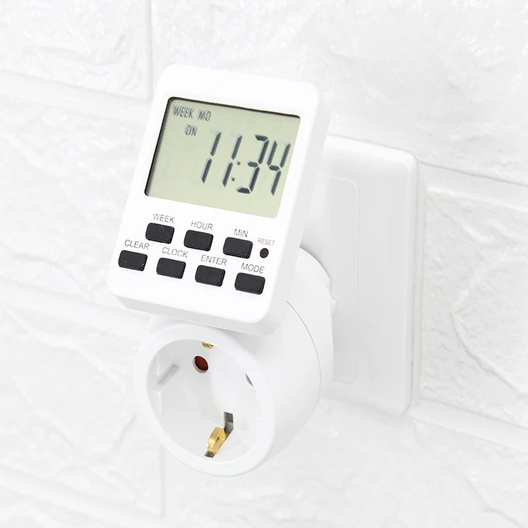 Programmable Digital Minute Second Timer Smart Eu Plug Power Socket - Buy Timer Temporizador ...