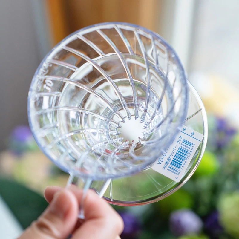 Wholesale V60 Transparent Conical Drip Origami Filter Cup Plastic ...