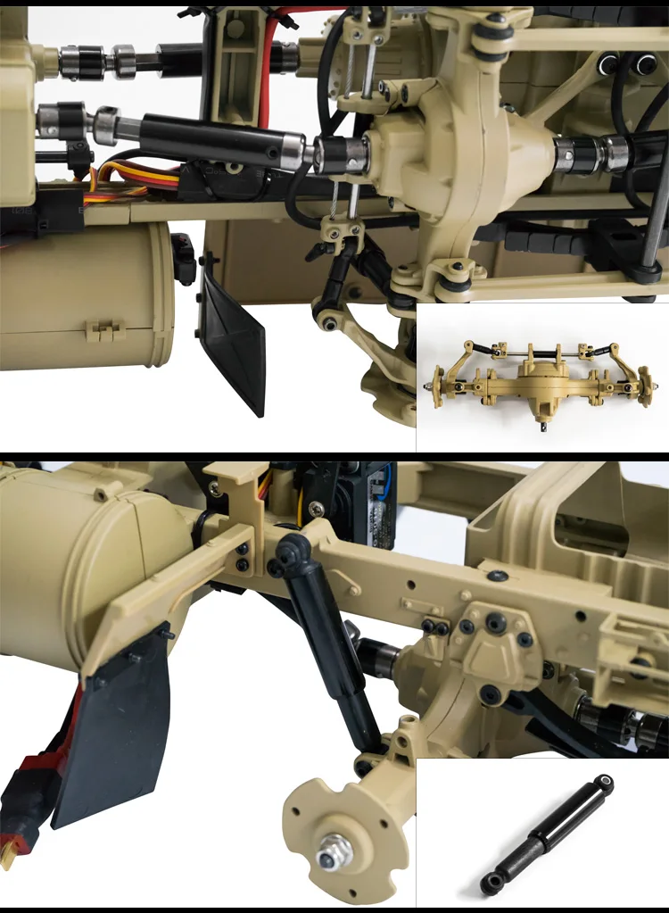 HG-P802 PRO RC Truck - 1/12 Scale, 2.4G, 739mm Military Truck