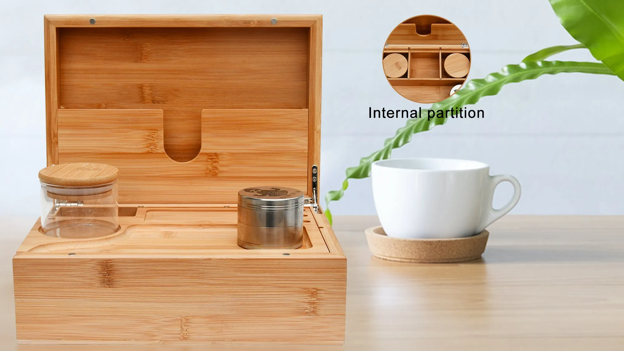 Large Stash Box With Rolling Tray And 5 Accessories Divider Management ...