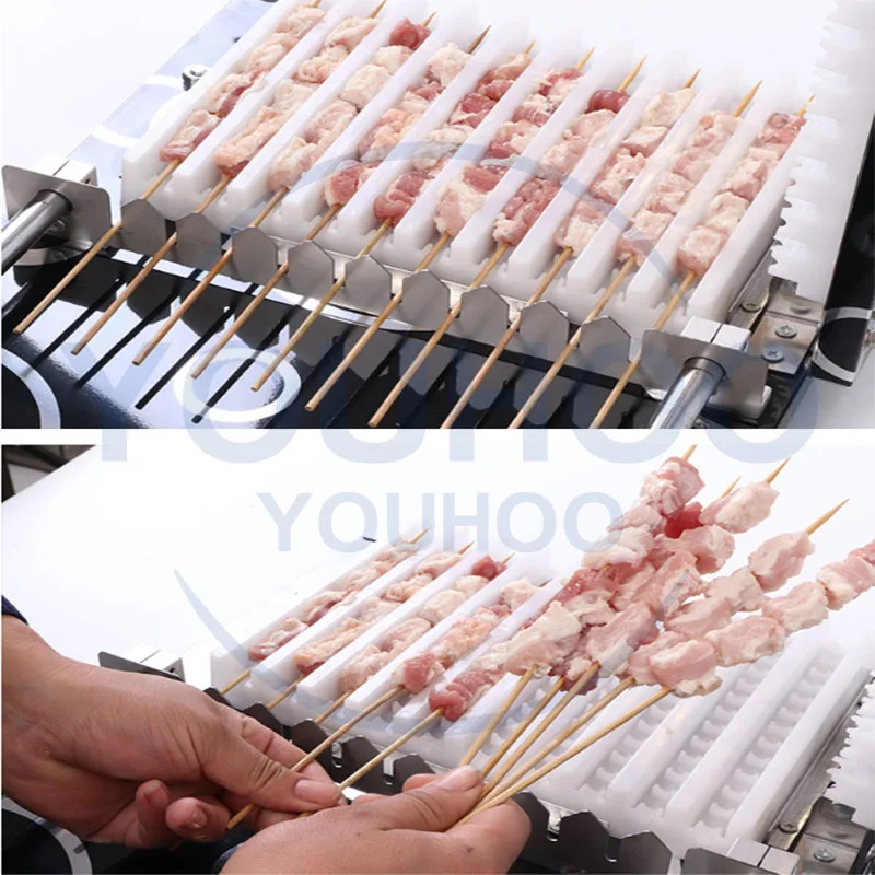 Manual Mutton Beef Chicken Bbq Meat Wear String Threading Making ...