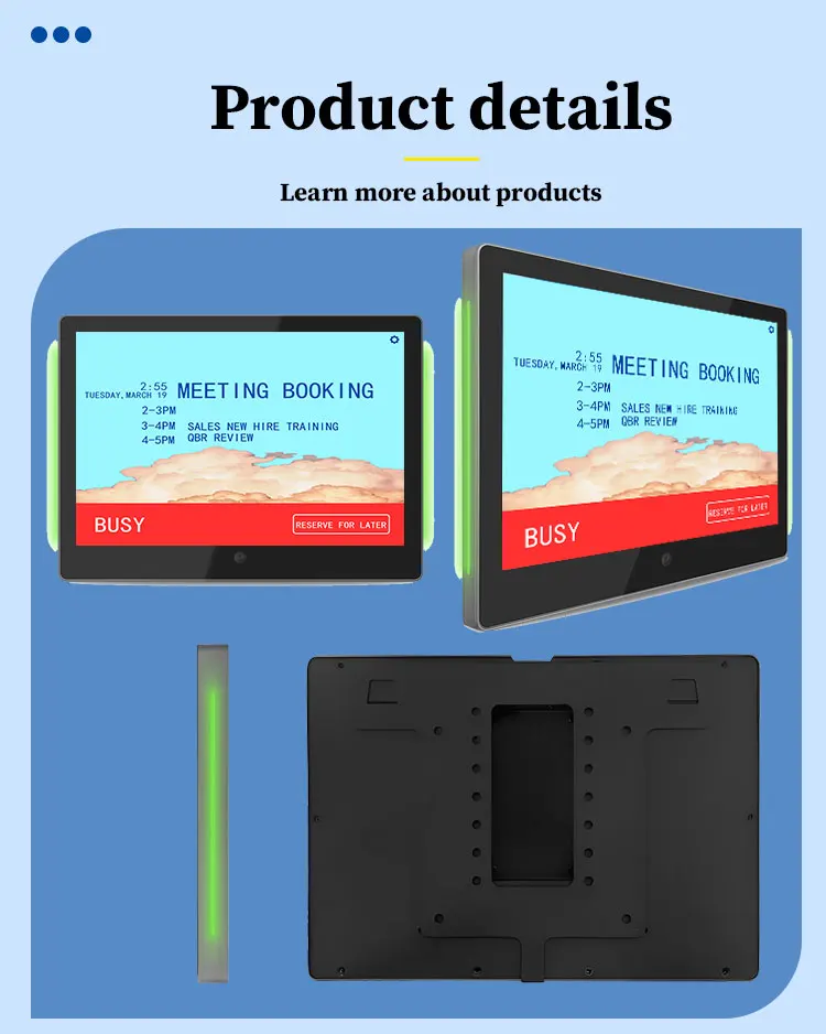 10 Inch Smart Touch Screen Booking System Panel Display Win10 Android ...
