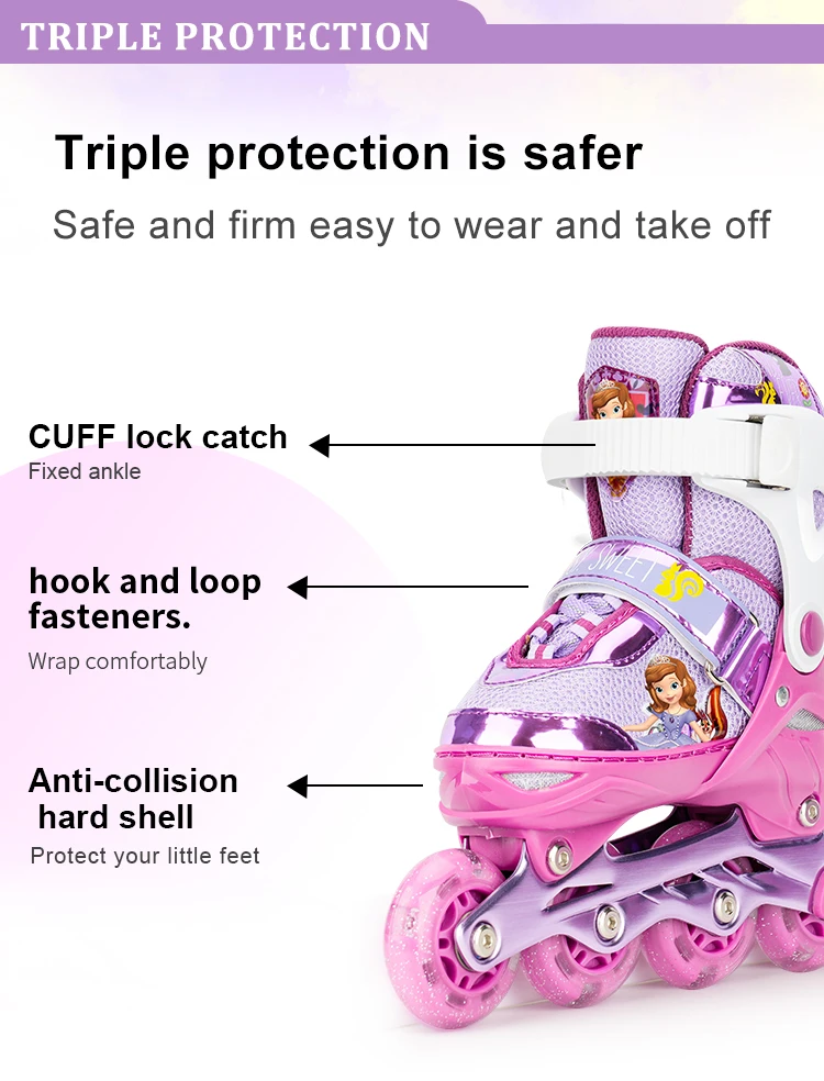 Disney Custom Inline Skates Professional Roller Sketing Speed Flashing ...