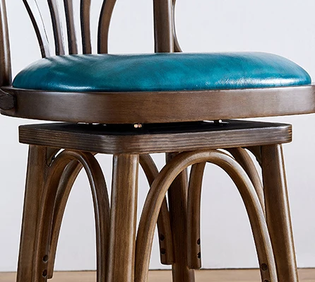Swivel Wooden High Bar Chairs - Stylish & Durable