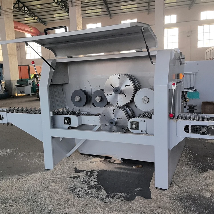 Woodworking Auto Feeding Round Log Multi Rip Saw Wood Multi-blade Saw Machine Multi Saw for Wood ...
