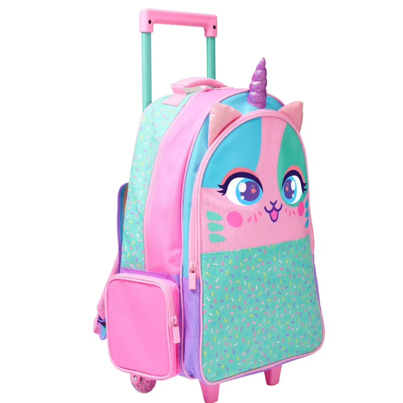 OEM Popular Trolley School Bags - Cartoon Kids Rolling Backpack