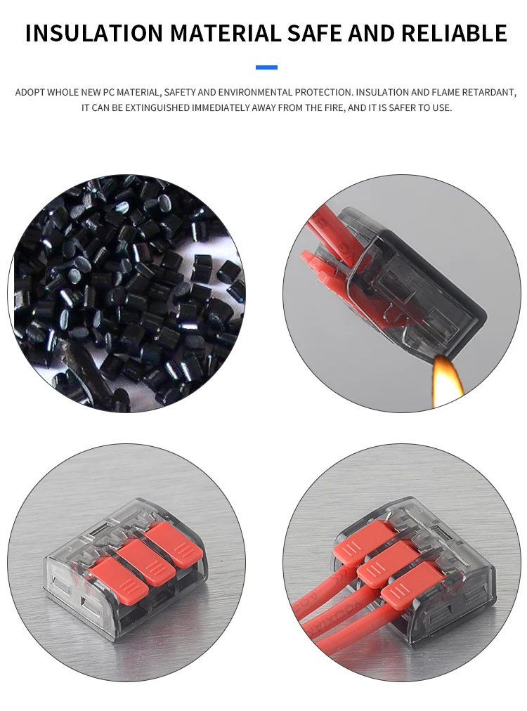 JINH Electrical Push in Quick Splice Lever Cable Connection