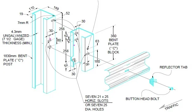 Galvanized Steel C Post for Roadway Construction| Alibaba.com