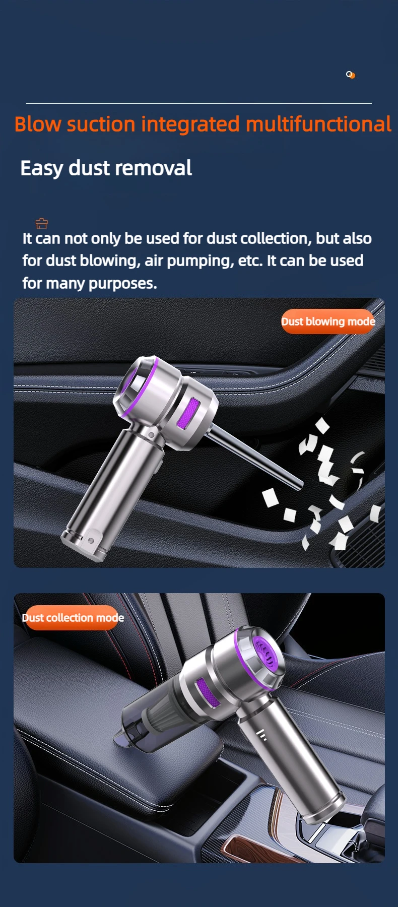 3 Gear 18000Pa Brushless Motor Dustbuster Cordless Handheld Vacuum Hand ...