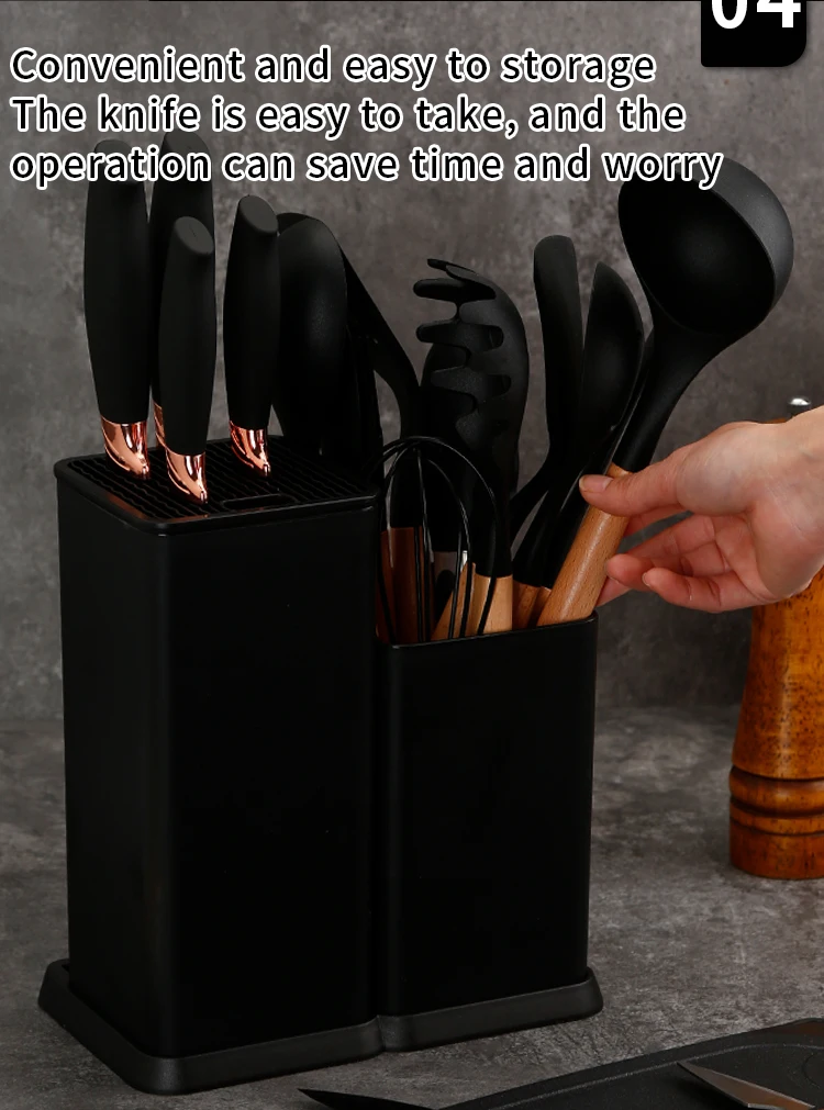 19pcs Stainless Steel Kitchen Knives - Versatile & Durable