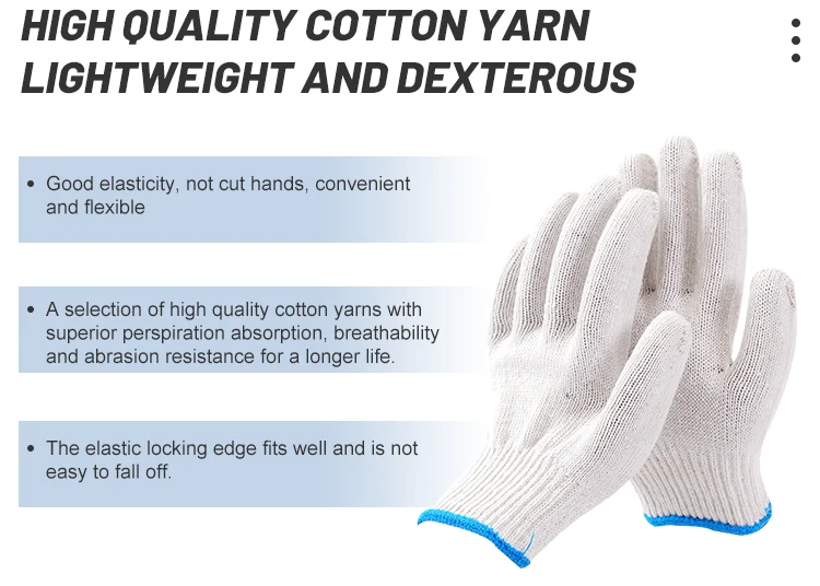 Customized Construction Mechanical Industrial Safety Work Gloves Cotton ...