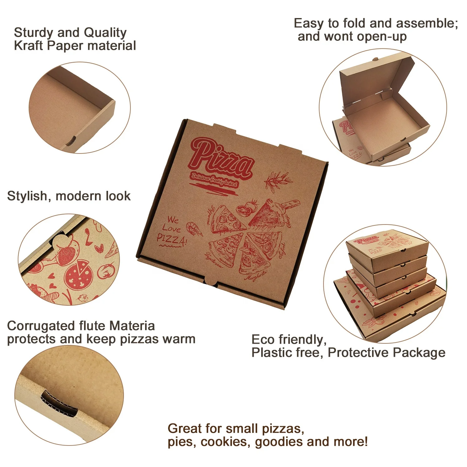 Wholesale Cheap Pizza Box Chinese Factory Corrugated Pizza Packing Box ...
