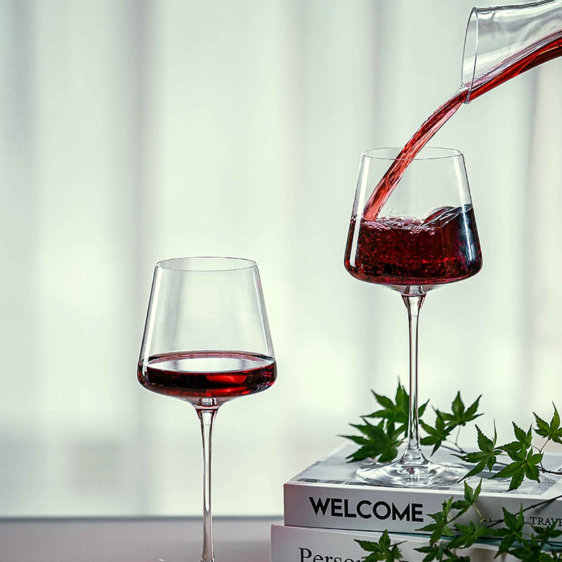 480ml Luxury Custom Logo Goblet Red White Clear Crystal Wine Glasses ...
